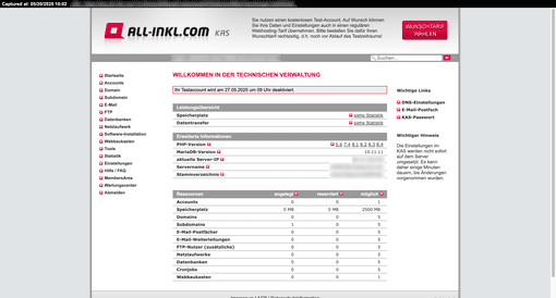 ALL-INKL Webhosting Erfahrungen 2026 » Test, Details & Features
