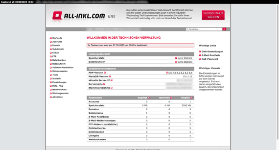 ALL-INKL Webhosting Erfahrungen 2026 » Test, Details & Features