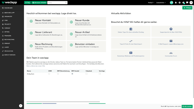 weclapp Erfahrungen 2024 » Test, Details & Features