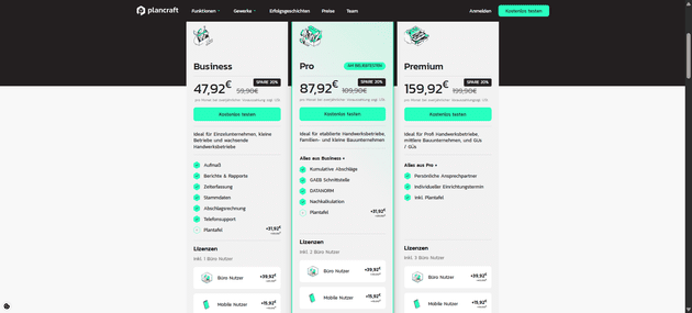 plancraft Kosten 2025 » Aktuelle Preise & Tarife