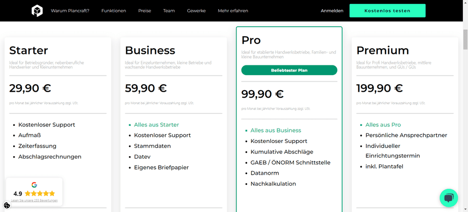 Plancraft Kosten 2024 » Aktuelle Preise & Tarife