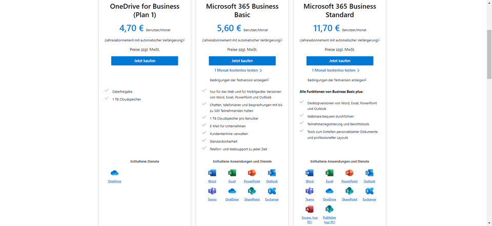 Microsoft OneDrive Kosten 2024 » Aktuelle Preise & Tarife