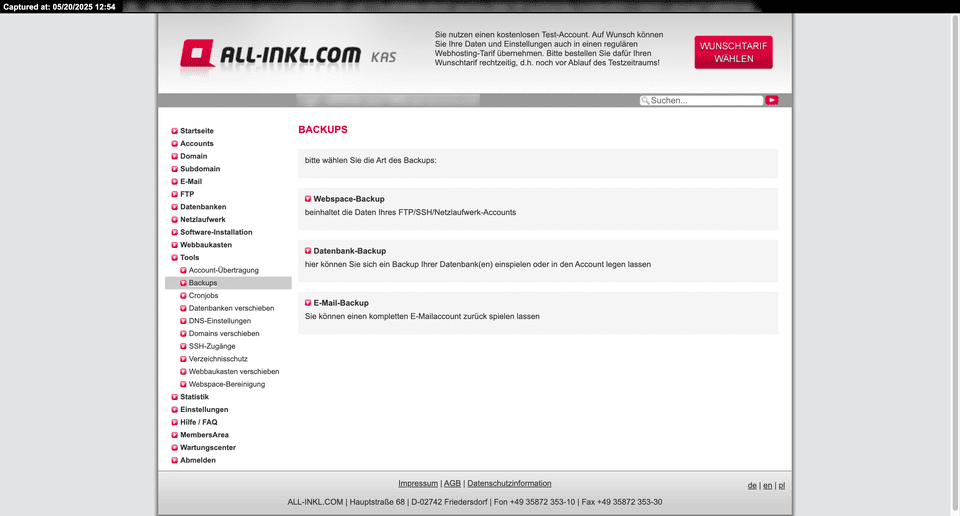 ALL-INKL Webhosting Erfahrungen 2026 » Test, Details & Features